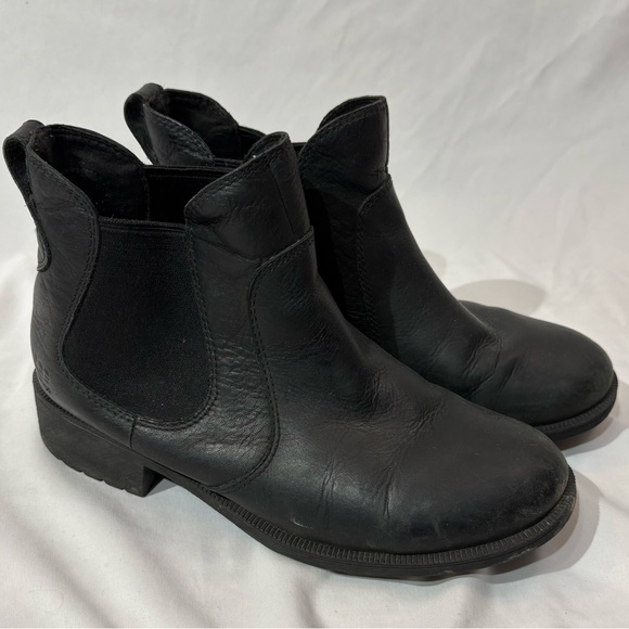 UGG | Shoes | Ugg Bonham Womens 85 Black Leather Chelsea Boot Shearling ...